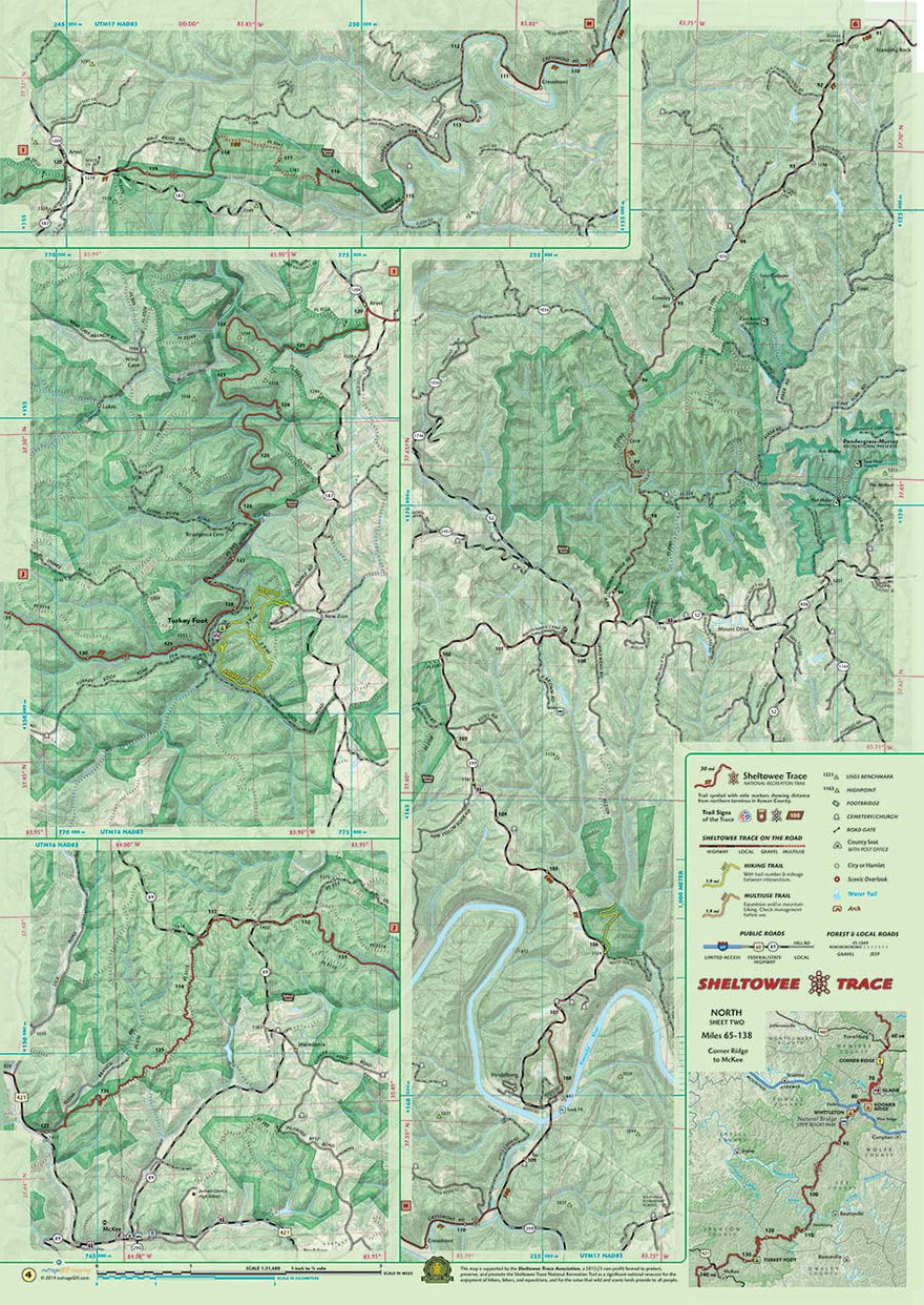 Images of Maps / Samples of selected published maps / Sheltowee Trace ...