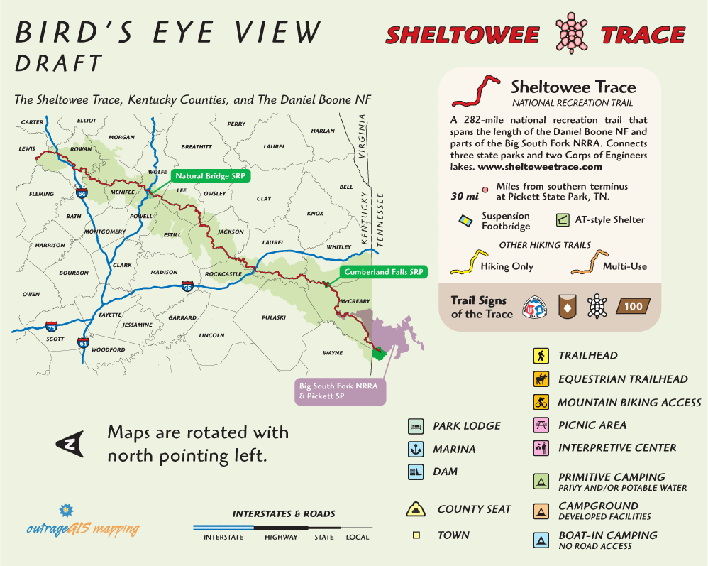 3D Map: Sheltowee Trace region