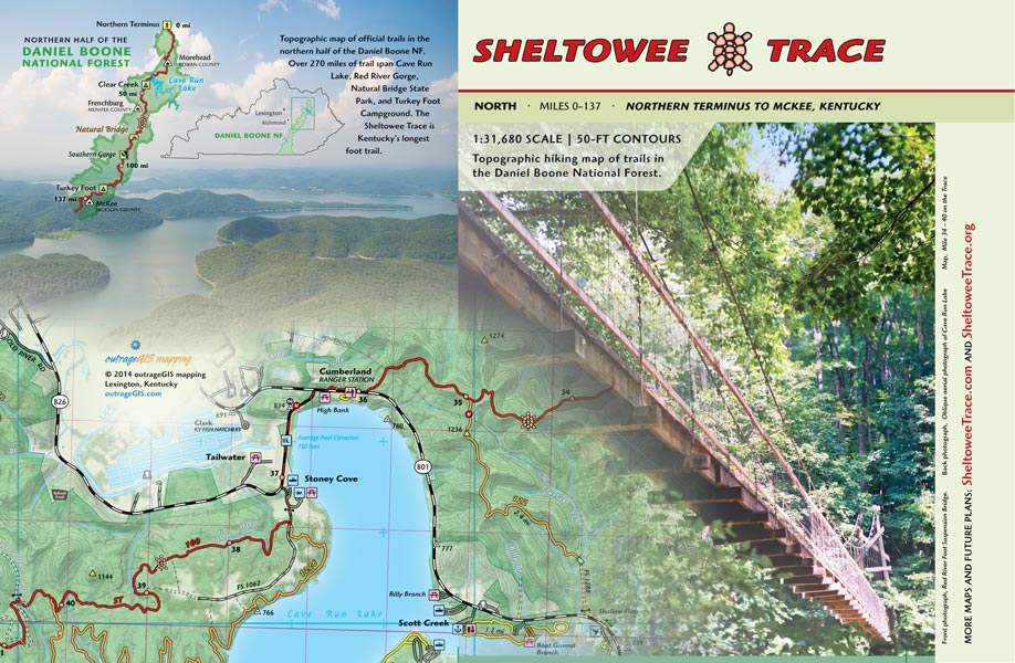 Sheltowee Trace North Trail Map