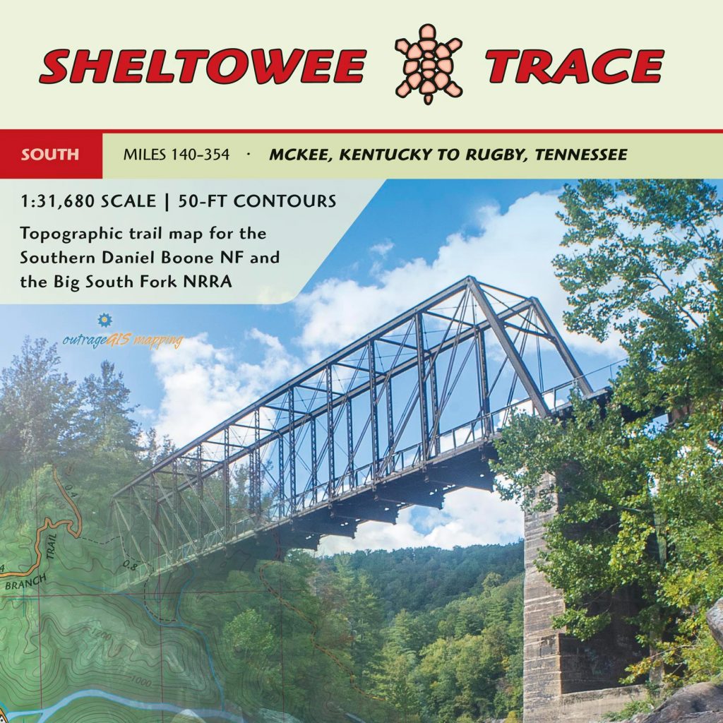 Sheltowee Trace South Map ⏐ Big South Fork, Cumberland Falls, Laurel Lake