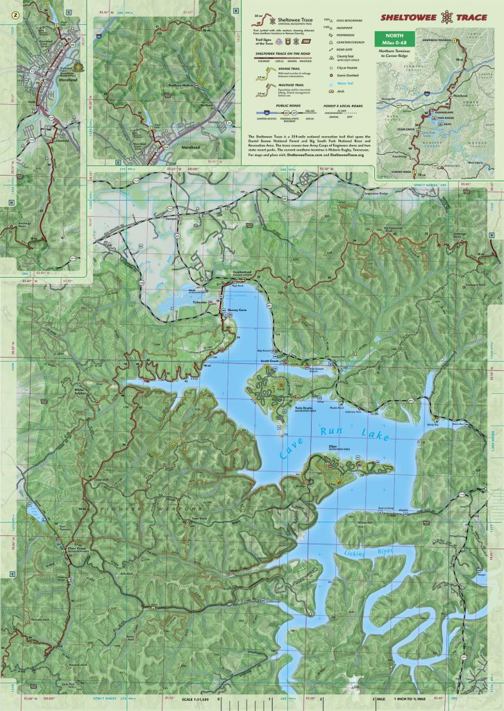 Sheltowee Trace North Trail Map