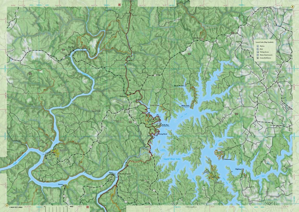 Sheltowee Trace South Trail Map (includes Big South Fork)