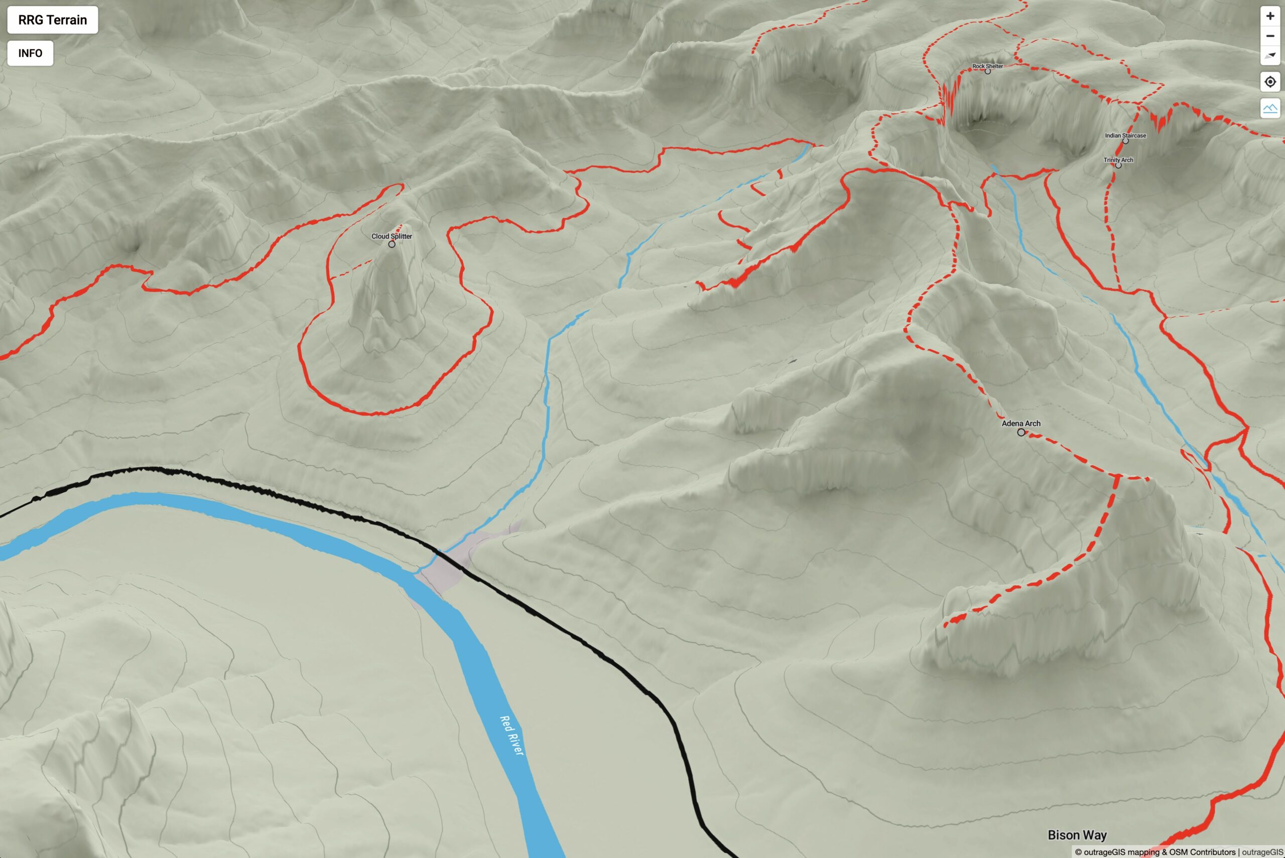 RRG 3D terrain map